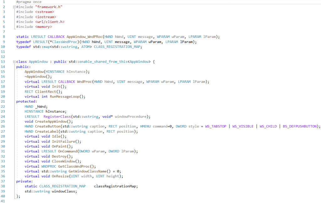 Win32/C++ Application Base – j2i.net